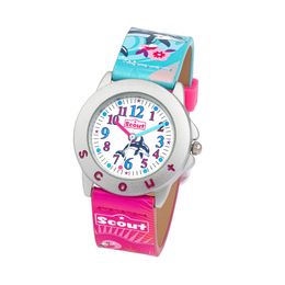 Quarzuhr Scout "Flamingo", bunt, Armbanduhren, Kinder, Quarzuhr, Armbanduhr, Kinderuhr, M&auml;dchen, analog