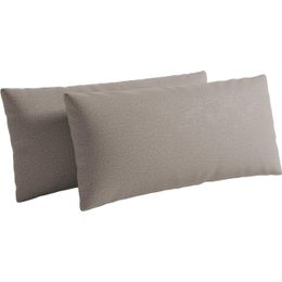 Sit & More Sofakissen SIT & MORE "Chelsea", taupe, B:60cm H:30cm, Stoff, Polsterauflagen, Sofakissen, zur Auswahl Sets mit 2 oder 3 St&uuml;ck