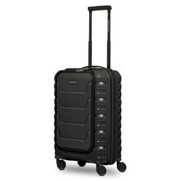 Trolley SMARTBOX "Edition 01 4 Rollen Kabinentrolley 55 cm Laptopfach", Gr. 39 l, schwarz, Polypropylen, Koffer