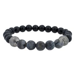 Adelia&acute;s Gliederarmband ADELIA&acute;S "Unisex Armband &ndash; Kugelarmband aus Edelstahl mit Achat 17 cm", schwarz, Armb&auml;nder, Damen, 17cm, Edelstahl, Gliederarmband, Zum Verschenken &ndash; passend f&uuml;r viele Anl&auml;sse