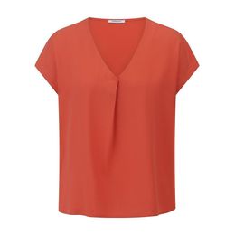 Peter Hahn - Bluse mit V-Ausschnitt, orange, Gr. 50 / XL
