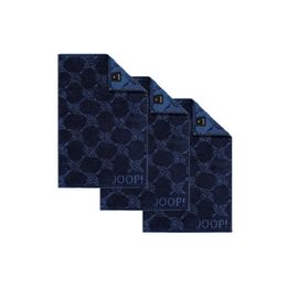 JOOP! G&auml;stehandtuch JOOP "G&auml;stetuch Classic Frottier 3er Pack", blau (blau cornflower), B:30cm, Obermaterial: 100% Baumwolle CO., Handt&uuml;cher