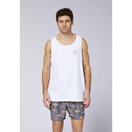 Tanktop Chiemsee, Herren, Gr. L (52/54), hellwei&szlig;, 100% Baumwolle, tiefer Rundhals, Tops Tanktop
