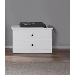 Sitzbank Home Affaire "&Ouml;rebro", wei&szlig;, B:81cm H:49cm T:41cm, Holzwerkstoff, Sitzb&auml;nke, Sitzbank Schuhbank, zeitloser Landhausstil, mit Vollauszug