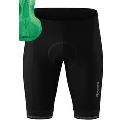 Fahrradhose Gonso "SITIVO M 0", Herren, Gr. L, Normalgr&ouml;&szlig;en, schwarz (gr&uuml;n), 65% Polyamid, 35% Elasthan, Hosen Fahrradhose, Herren Radhose mit innovativem Sitzpolsterkonzept