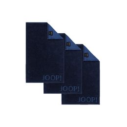 JOOP! G&auml;stehandtuch JOOP "G&auml;stetuch Classic Frottier 3er Pack", blau, B:30cm, Obermaterial: 100% Baumwolle CO., Handt&uuml;cher