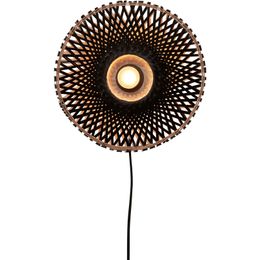 GOOD & MOJO Wandleuchte "KALIMANTAN", schwarz, 1, &Oslash; 30cm, 1 Stk., Leuchten, Wandleuchte