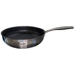 Feinkost K&auml;fer Bratpfanne K&Auml;FER "K&auml;fer Edelstahlpfanne", silber (silberfarben), &Oslash;:28cm, Pfannen, Bratpfanne, Edelstahl, Teflon Select, ergonomisch, induktionsgeeignet