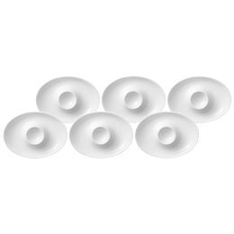 Villeroy & Boch Eierbecher VILLEROY & BOCH "Eierbecher mit Ablage Royal 6er Set wei&szlig;", wei&szlig;, Porzellan, Eierbecher