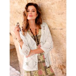 Cardigan Inspirationen, Damen, Gr. 40/42, champagner, 100% Baumwolle, unifarben, Strickjacken