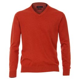 Strickpullover Casamoda "Casamoda Pullover uni", Herren, Gr. 3XL, orange (beige), 100% Baumwolle, Pullover Strickpullover