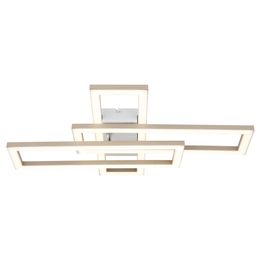 Globo LIGHTING Deckenleuchte "WILTON", wei&szlig; matt, 1, H: 7,5cm, 1 Stk., Leuchten, Deckenleuchte Wei&szlig;/Sand, Kunststoff, Memory, LED 24W, Deckenleuchte