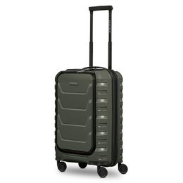 Trolley SMARTBOX "Edition 01 4 Rollen Kabinentrolley 55 cm Laptopfach", Gr. 39 l, oliv, Polypropylen, Koffer