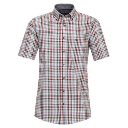 Kurzarmhemd Casamoda "Casamoda Freizeithemd Kurzarm kariert", Herren, Gr. L, Normalgr&ouml;&szlig;en, rot (hellrot), 100% Baumwolle, kariert, comfort fit, Hemden