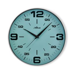 Wanduhr Atlanta, silberfarben, Wanduhren, &Oslash; 40cm, Wanduhr, Wohnzimmer, Esszimmer, K&uuml;che, Arbeitszimmer, Flur, B&uuml;ro, G&auml;stezimmer
