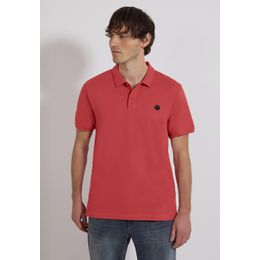 Poloshirt Street One MEN, Herren, Gr. L (42), dull coral, Web, 95% Baumwolle, 5% Elasthan, unifarben, comfort fit normal, hoch geschlossener Ausschnitt, normaler Saum, Shirts, aus Baumwolle mit Stretchante
