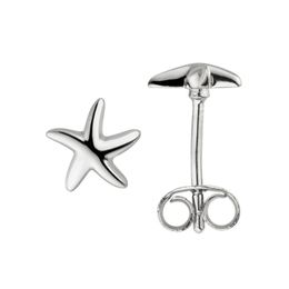 Paar Ohrstecker Jobo "Seestern", silber (silber 925), Ohrringe, Damen, Silber 925 (Sterlingsilber), 925 Silber