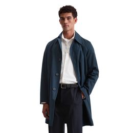 Marc O'Polo Daunenjacke MARC O'POLO "im Carcoat-Stil", Herren, Gr. L, blau (schwarz navy), Obermaterial: 47% Polyester, 42% Baumwolle, 11% Polyamid. Futter: 95% Polyester, 5% Baumwolle, unifarben, regular fit, normaler Saum, Jacken Daunenjacke