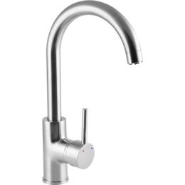 Sp&uuml;ltischarmatur CORNAT "Fuerte", silber, Messing, Armaturen, ND, Messing, Edelstahllook