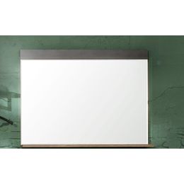 Garderobenspiegel Home Affaire "Ilana", graphit grau matera, B:90cm H:69cm T:16cm, Glas, Holzwerkstoff, Spiegel, Garderobenspiegel, Spiegel mit Ablageboden - (B/T/H) 90/16/69 cm