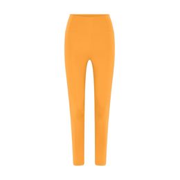 Chinohose "Girlfriend Collective Trousers High-rise", Damen, Gr. L, Normalgr&ouml;&szlig;en, golden glow, Obermaterial: 79% Polyester, 21% Elasthan, Girlfriend Collective, Hosen Chinohose