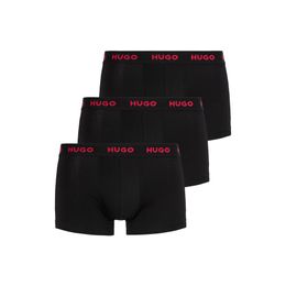 Trunk HUGO UNDERWEAR "TRUNK TRIPLET PACK", Herren, Gr. L, 3 Stk., bunt (open miscellaneous 994), Jersey, Obermaterial: 95% Baumwolle, 5% Elasthan, eng, Unterhosen, mit Logoschriftzug auf dem Bund