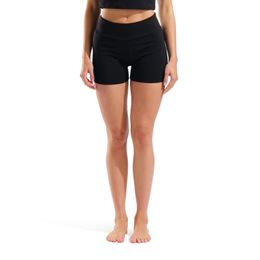 Shorts arena "W arena ELASTIC SHORT", Damen, Gr. L, N-Gr, schwarz, Obermaterial: 90% Baumwolle, 10% Elasthan, Hosen Shorts