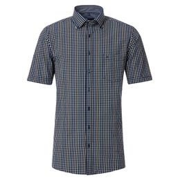 Kurzarmhemd Casamoda "Casamoda Freizeithemd Kurzarm kariert", Herren, Gr. L, Normalgr&ouml;&szlig;en, blau (dunkelblau), 100% Baumwolle, kariert, comfort fit, Hemden
