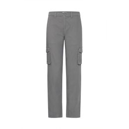 Cargohose oxmo "Cargohose OXKvita", Damen, Gr. 36, N-Gr, grau (pewter), Obermaterial: 99% Baumwolle CO. 1% Elasthan EL., Hosen Cargohose