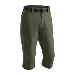 Caprihose Maier Sports "Jennisei", Herren, Gr. 46, Normalgr&ouml;&szlig;en, gr&uuml;n (moosgr&uuml;n), 90% Polyamid, 10% Elasthan, Hosen Caprihose, kurze Hose Herren, luftige Wanderhose, leichte Outdoorhose, Reg Fit