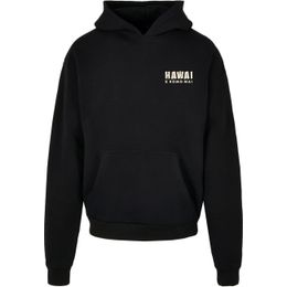 Kapuzensweatshirt Merchcode "Merchcode Hawai Oversized Hoody", Herren, Gr. M, schwarz, 100% Baumwolle, bedruckt, Sweatshirts