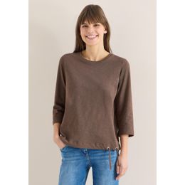 3/4-Arm-Shirt Cecil, Damen, Gr. L (42), urban taupe, Web, 100% Baumwolle, unifarben, comfort fit normal, Rundhals, normaler Saum, Shirts 3/4-Arm-Shirt, mit 3/4 &Auml;rmeln