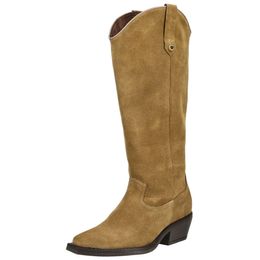 Bikerboots Steve Madden "Steve Madden Stiefel Veloursleder", Damen, Gr. 37, khaki, gruen, Veloursleder, Schuhe Bikerboots