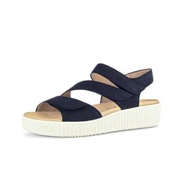 Plateausandaletten Gabor "Plateau Sandale", Damen, Gr. 36, blau, Schuhe
