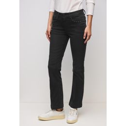 Comfort-fit-Jeans Street One, Damen, Gr. 32, L&auml;nge 30, schwarz washed, Web, 89% Baumwolle, 8% Polyester, 3% Elasthan, unifarben, normal, Jeans, aus Baumwolle mit Stretchanteil