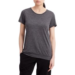 T-Shirt Energetics "DA.-T-SHIRT JEWEL SHORT SLEEVE W", Damen, Gr. L, melange, schwarz, anthra, Jersey, Obermaterial: 90% Polyamid, 10% Elasthan, unifarben, regular fit taillenbedeckt, Rundhals, eingesetzt abgesteppte Kante, Shirts T-Shirt, Regular Fit, Kurzarm, sportlicher Stil, elastischer Materialmix