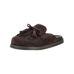 Pantolette Steve Madden "Steve Madden Pantoletten Veloursleder", Damen, Gr. 40, dunkelbraun, Veloursleder, Schuhe Pantolette