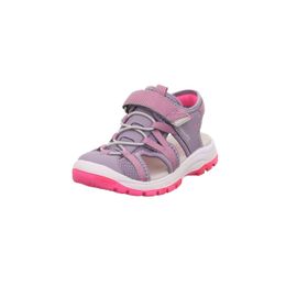 Klettschuh Superfit "TORONDO LIGHT WMS: mittel", Kinder, Gr. 27, flieder, pink, Lederimitat, Textil, Schuhe Klettschuh, Sandale, mit Klettverschluss, Gr&ouml;&szlig;enschablone zum Download