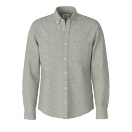 JOOP! Langarmhemd JOOP JEANS "Hali", Herren, Gr. M, N-Gr, bright gr&uuml;n, Web, Obermaterial: 55% Leinen, 45% Baumwolle, unifarben, regular fit normal, 1-Knopf-Manschette, Hemden