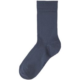 H.I.S. Freizeitsocken H.I.S, Herren, Gr. 35-38, blau (2x marine, 2x dunkeljeans meliert, 2x helljeans meliert, 2x jeans, 2x dunkelblau), Obermaterial: 75% Baumwolle, 23% Polyamid, 2% Elasthan, unifarben, elastisch, Socken, mit weichen Rippb&uuml;ndchen