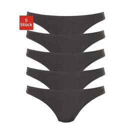 H.I.S. String H.I.S, Damen, Gr. 32/34, schwarz, Microfaser, Obermaterial: 95% Polyamid, 5% Elasthan, unifarben, k&ouml;rpernah, Unterhosen String, aus weicher Microfaserqualit&auml;t