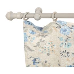 Gardinenstange SN DECO GROUP "Ares" Gr. 1, grau (grau antikfarben), L:120cm, Holzwerkstoff, Gardinenstangen, 28 mm, Holz, verschiedene L&auml;ngen und Farben, Komplettset