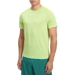Laufshirt Energetics "HE.-T-SHIRT ELLAZOR II SHORT SLEEVE M", Herren, Gr. L, gr&uuml;n lime, navy schwarz, Web, Obermaterial: 92% Polyester, 8% Elasthan, unifarben, regular fit normal, Rundhals, Raglan&auml;rmel abgesteppte Kante, Shirts Laufshirt, Regular Fit, kurze &Auml;rmel, Rundhalsausschnitt