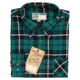 Kurzarmhemd TERRAX WORKWEAR "Flanellhemd 85 cm", Herren, Gr. 43, EURO, gr&uuml;n, Obermaterial: 100% Baumwolle CO., Hemden