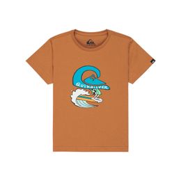 T-Shirt Quiksilver "Ev Human Wave", Jungen, Gr. 2(84-92cm), tobacco braun, Obermaterial: 70% Walkfrottier, 30% Walkfrottier;, Shirts T-Shirt