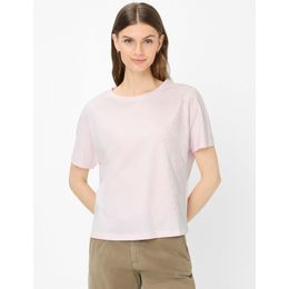 Kurzarmshirt Brax "Style CAELEN S", Damen, Gr. 34, rosa (hellrosa), 100% Baumwolle, Rundhals, Shirts
