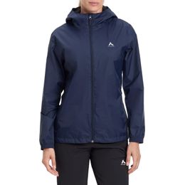 Regenjacke McKINLEY "DA.-REGENJACKE KEREOL IV W", Damen, Gr. 42, navy schwarz, Obermaterial: 100% Polyester, Jacken Regenjacke, sportlicher Stil, atmungsaktiv, wasserdicht mit verschwei&szlig;ten N&auml;hten