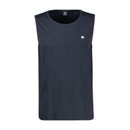 Tanktop Lerros, Herren, Gr. L, classic navy, Single Jersey, Obermaterial: 100% Baumwolle, unifarben, regular fit h&uuml;ftbedeckend, Rundhals, Tops Tanktop, Sommershirt/&auml;rmellos mit Logodruck