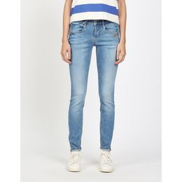 Skinny-fit-Jeans Gang "94NELE", Damen, Gr. 31, N-Gr, timeless blau wash, Denim/Jeans, Obermaterial: 93% Baumwolle, 5% Polyester, 2% Elasthan, skinny fit lang, Jeans, aus softem Denim