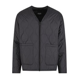 Winterjacke Urban Classics "Urban Classics Padded Quilting Jacket", Herren, Gr. M, schwarz, 100% Polyester, unifarben, normal, Rundhals, Jacken Winterjacke
